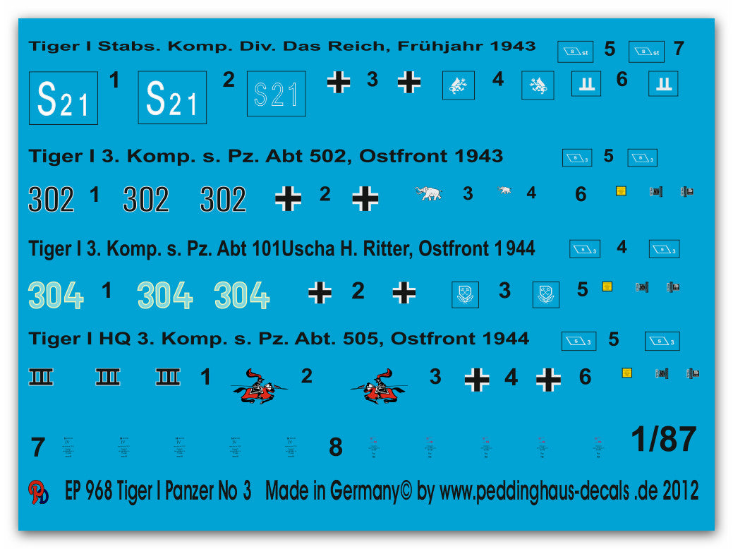 Tiger Tank Insignia 1943-45